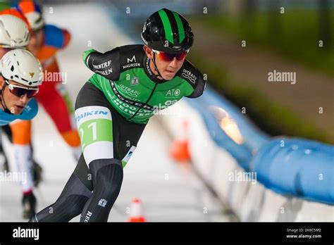 Amsterdam Niederlande 22 Oktober Evert Hoolwerf Vom Team Reggeborgh Während Des Marathon