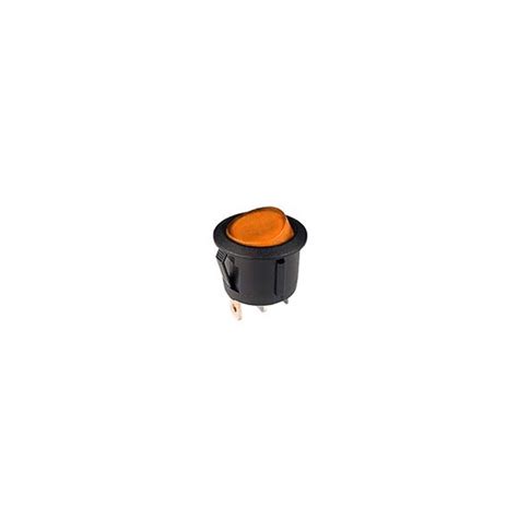 Interruptor Basculante Redondo Iluminado Ambar 12v
