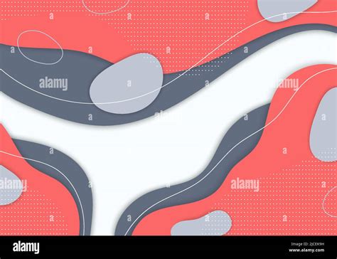 Abstract Doodle Design Decorative Artwork With Free Shape Style Overlapping Minimal Template