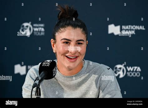 Toronto Canada 5th Aug 2024 Canadian Tennis Player Bianca Andreescu Attends A Press