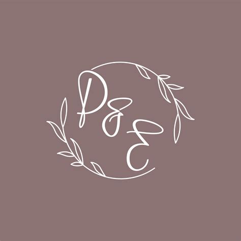 Pe Wedding Initials Monogram Logo Ideas 23679989 Vector Art At Vecteezy