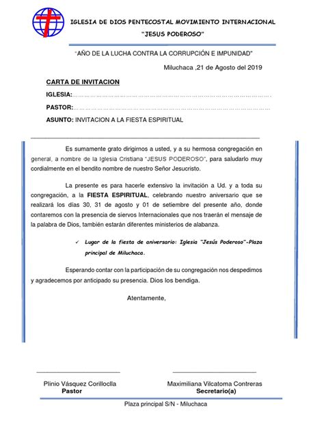 Invitacion De Aniversario Iglesia Pdf Jesús Comportamiento