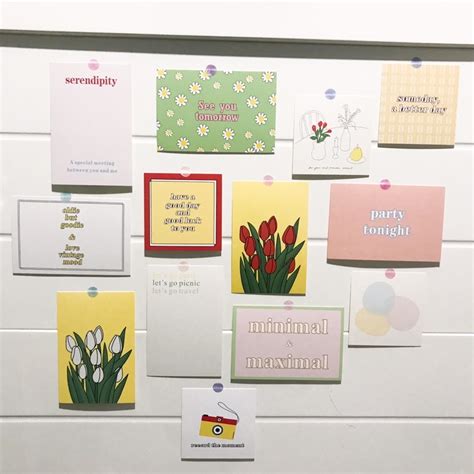 Jual Pcs Tulip Wall Deco Postcard Hiasan Dinding Dekorasi Kamar Korea Wall Deco Art Print