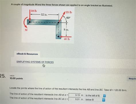 Solved A Couple Of Magnitude Mand The Three Forces Shown Are