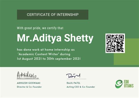 Aditya Shetty Certificate Eduiitians Pdf