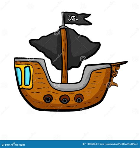 Awesome Pirate Ship Stock Illustration Illustration Of Nautical 111336864