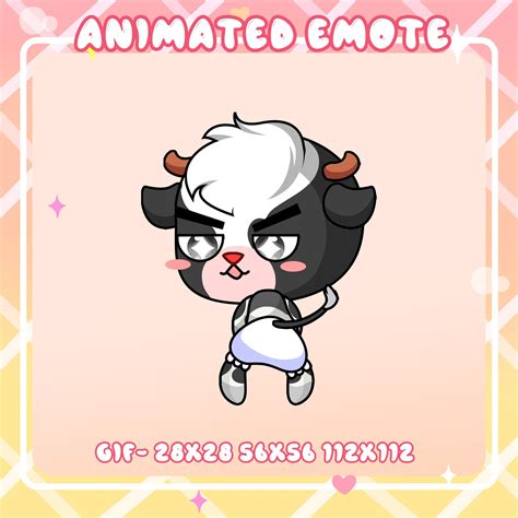 Twerking Dairy Cow Animated Twitch Emote Booty Twerk Cow Animated