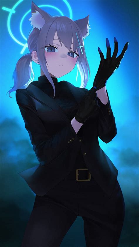 Safebooru 1girl Absurdres Adjusting Clothes Adjusting Gloves Animal