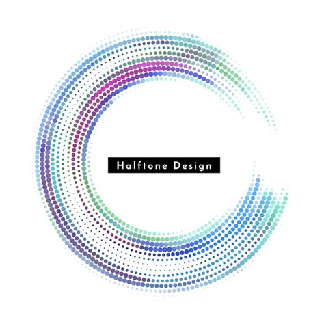 Premium Vector Abstract Colorful Circular Halftone Design Background