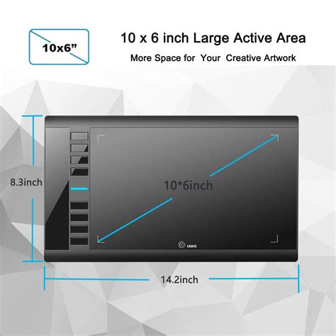 Shop Graphics Drawing Tablet M708 UGEE 10 x 6 at Artsy Sister.