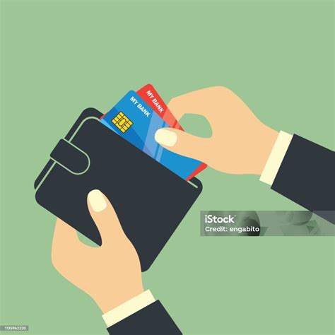Hands Holding Credit Card For Business Concept Vector Illustration