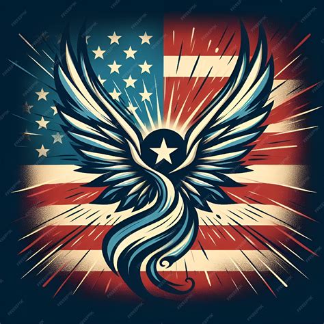 Premium Vector Vector American Independence Day Flag Logo