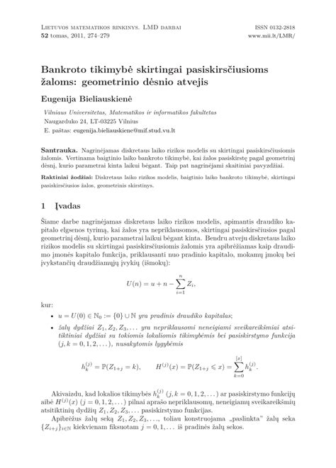 PDF Ruin Probability Analysis In Geometric Inhomogeneous Claims Case