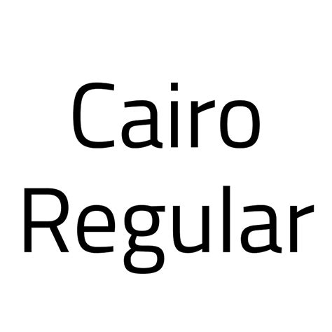 Cairo Regular Creazilla