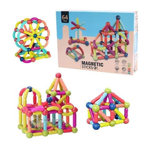 Ripley Bloques MagnÉticos DidÁcticos Caja De 64 Piezas