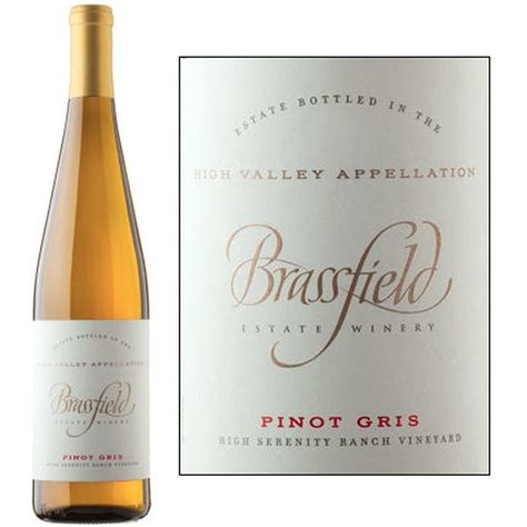 12 Bottle Case Brassfield Estate High Serenity Ranch Pinot Gris 2017