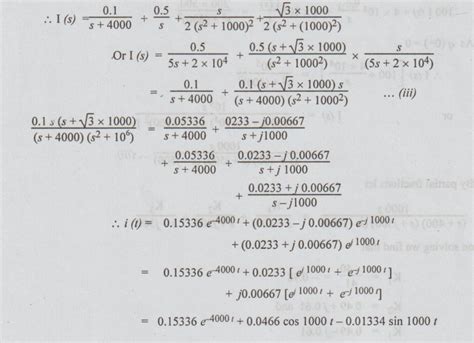 d c transients with sinusoidal excitations worked example solved