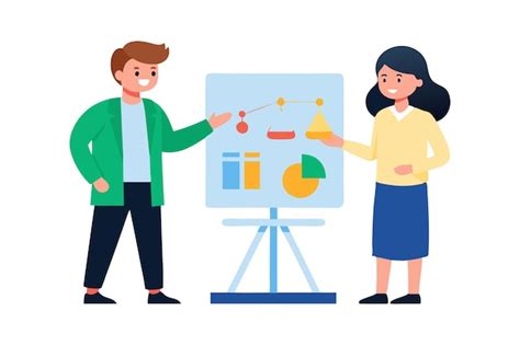 Two Professionals Presenting A Business Strategy With Charts And Graphs At A Meeting Premium