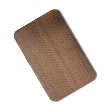 Stainless Steel Bronze Hairline Sheet Ft X Ft Supplier From Mumbai Maharashtra India