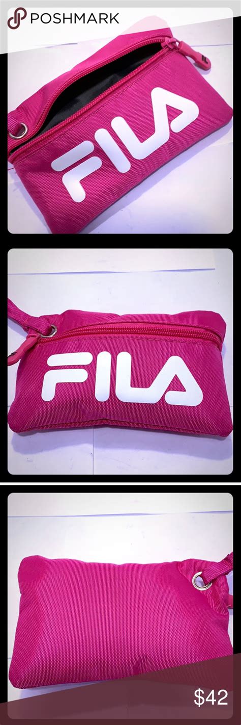 Nwot New Fila Fuschia Wristlet
