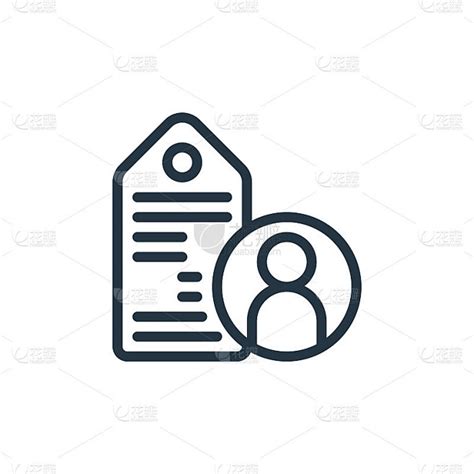 标签矢量图标孤立在白色背景上。轮廓，细线标记图标用于网站设计和移动，应用程序开发。细线标记轮廓图标矢