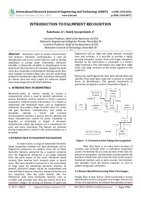 Pdf Introduction To Palmprint Recognition