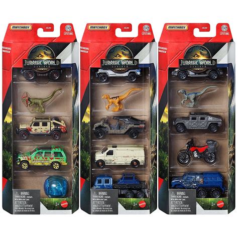 Matchbox Jurassic World 5 Pack 2025 Mix 1a Case Of 12