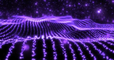 Premium Photo Abstract Purple Wave Lines From Particles And Dots Of Energetic Magic With Glow