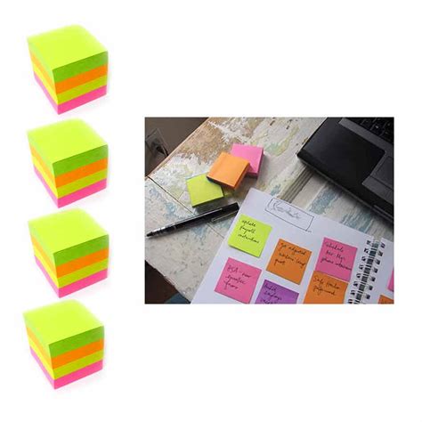 1600 Mini Post Sticky Notes Cube 1 5 X1 5 Self Adhesive Memo Pad 3pk O — Alltopbargains