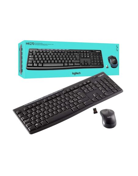 Clavier Qwerty Souris Wirless Logitech Mk270