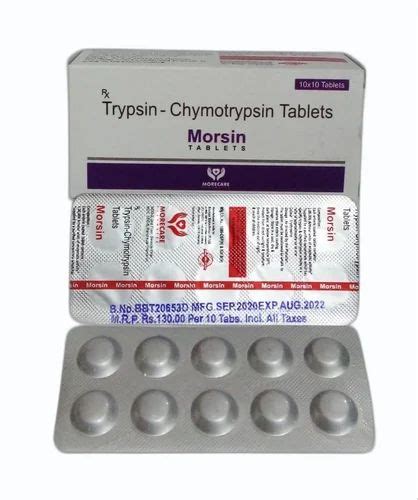Trypsin Chymotrypsin Tablet At ₹ 45box Trypsin Chymotrypsin Tablet