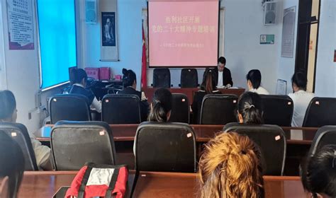 翠峦镇胜利社区开展党的二十大精神专题培训活动工作文明