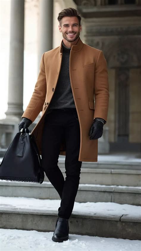 Formal Winter Men Outfit Modern Winter Outfits Mens Coats And