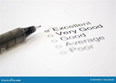 Feedback Questionnaire Stock Image Image Of Checkbox 40518443