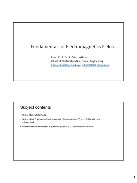 2023 1 Principles Of Engineering Electromagnetics Chapters 1 2 3 4 Pdf Integral Gradient