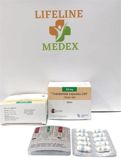 Thalidomide 50 Mg Capsule Thalix At Rs 348 Stripe Thalidomide Capsule In Nagpur Id