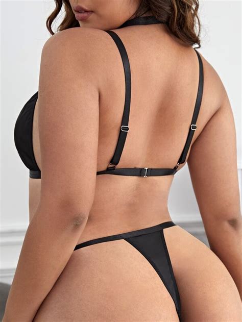 Set de lencería vinculado con aro arnés Moda de Mujer SHEIN México
