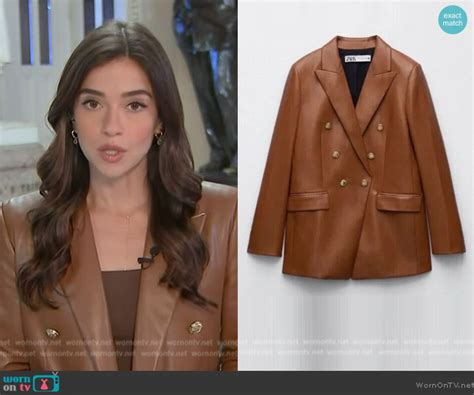 Wornontv Julie Tsirkins Brown Leather Blazer On Nbc News Daily