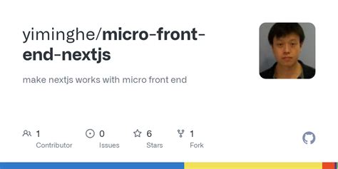GitHub Yiminghe Micro Front End Nextjs Make Nextjs Works With Micro Front End
