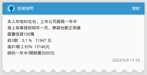 信貸詢問 理財板 Dcard