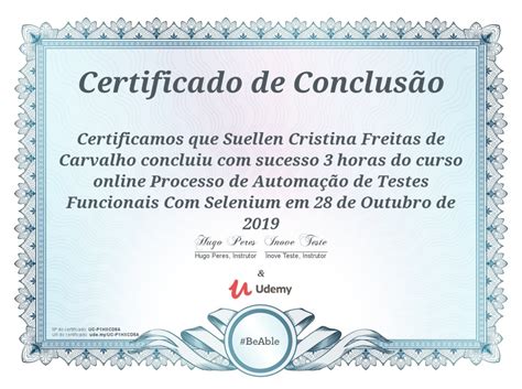 Suellen Carvalho On Linkedin Automacao Udemy Selenium