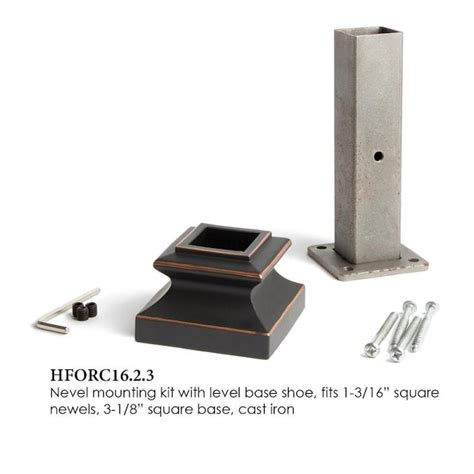 House Of Forgings Newel Mounting Kit Oil Rubbed Copper Wrought Iron
