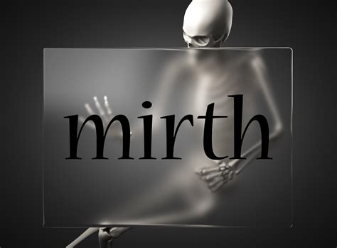 Mirth Word On Glass And Skeleton 7376405 Stock Photo At Vecteezy