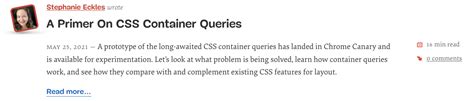 Un Aper U Des Requ Tes De Conteneur Css