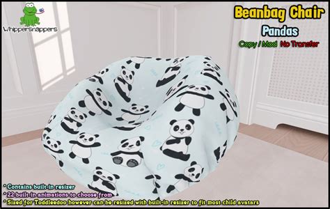 Second Life Marketplace Whippersnappers Beanbag Chair Pandas