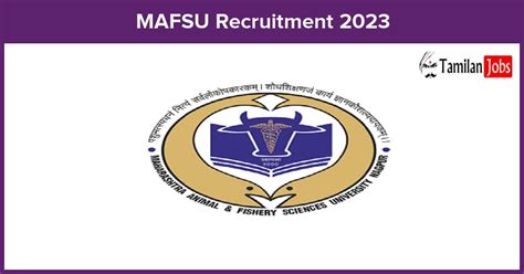 Mafsu Recruitment 2023 Guest Lecturer Jobs Apply Offline Tamilan Jobs