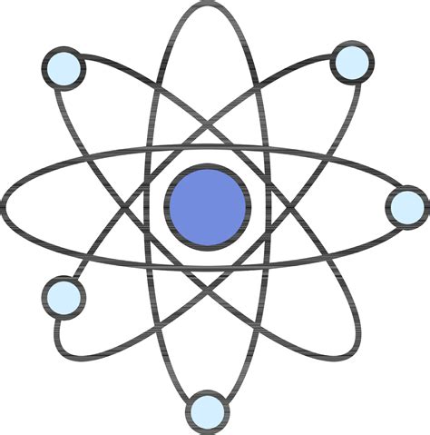 Atomic Structure Icon In Black And Blue Color 24464442 Vector Art At Vecteezy