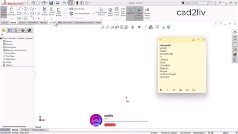 Solidworks Tutorials Sketch Relations In Solidworks Sketch In