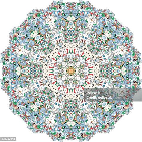 Tracery Ornament Ethnic Mehndi Curved Doodle Design Vector向量圖形及更多不確定圖片