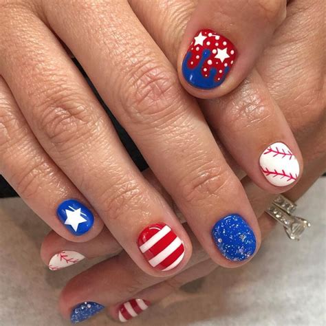 Hit A Home Run With These 25 Baseball Nail Art Ideas
